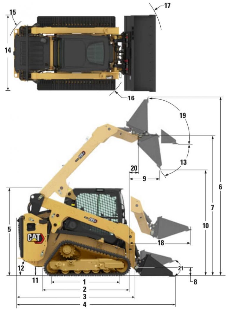 CAT 285 XE Compact Track Loader Specs, Weight & Dimensions - CodeReady