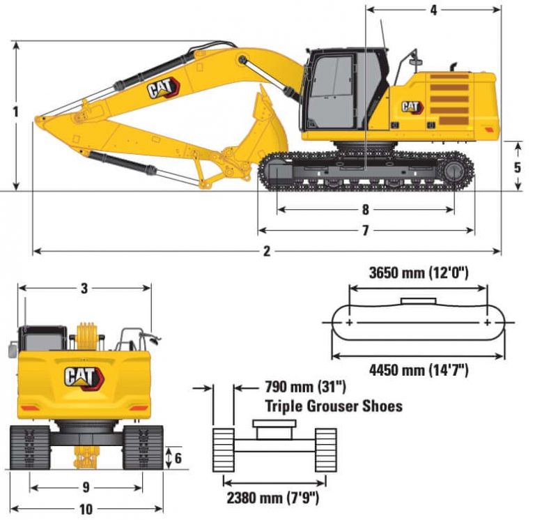 CAT 320 Excavator Specs, Weight & Dimensions - CodeReady