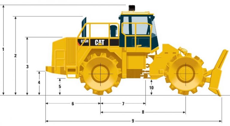 CAT 826H Landfill Compactor Specs, Weight & Dimensions - CodeReady