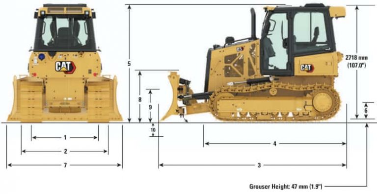 CAT D3 LGP Dozer (2020-2025) Specs, Weight & Dimensions - CodeReady