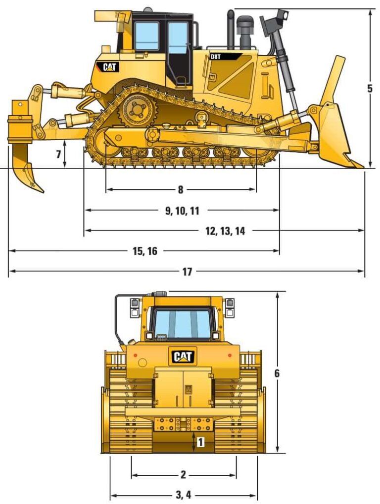 CAT D8T WH Dozer Specs, Weight & Dimensions - CodeReady