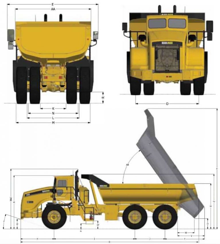 Elphinstone / CAT Haulmax 3900 Articulated Dump Truck Specs, Weight ...