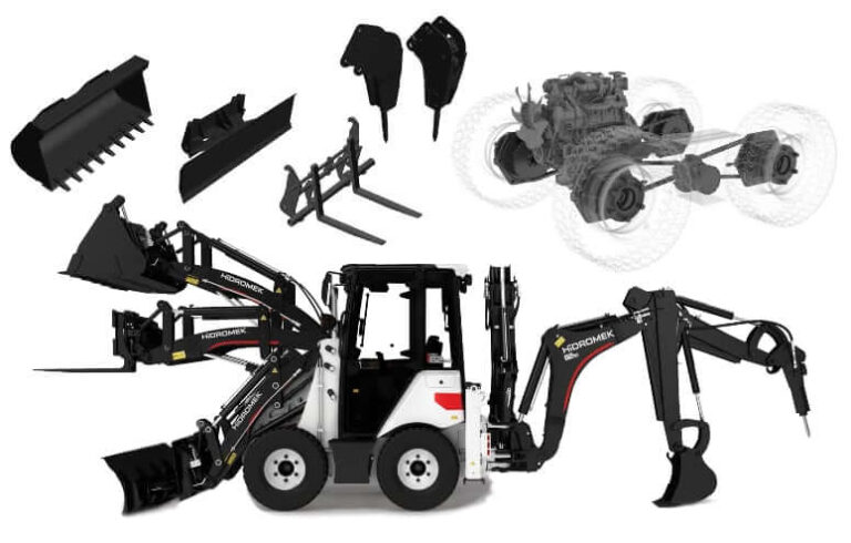 Hidromek HMK 62 SS Mini Backhoe Loader Specs, Weight & Dimensions ...