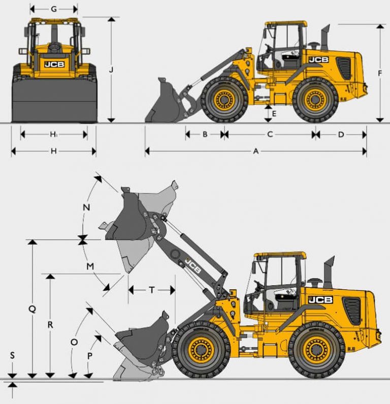 JCB 435S HL Wheel Loader (Hi Lift Arms) Specs, Weight & Dimensions ...