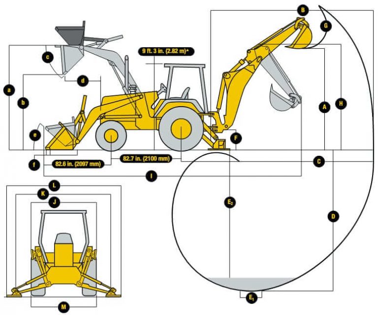John Deere 410E Backhoe Loader Specs, Weight & Dimensions - CodeReady