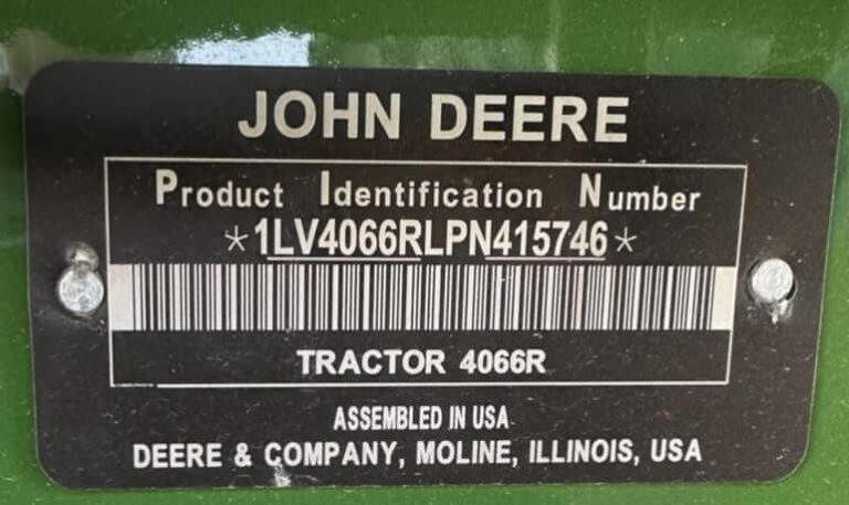 John Deere PIN Decoder - Where is the Serial Number Plate & How to Identify? | CodeReady