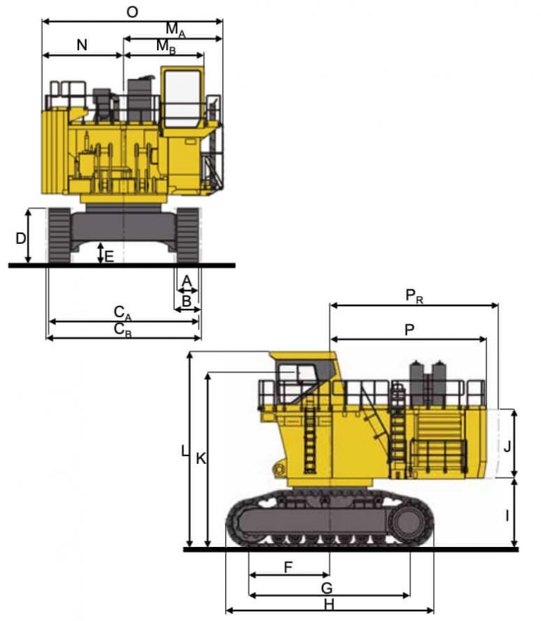 Komatsu PC3000-6 Mining Excavator Specs, Weight & Dimensions - CodeReady