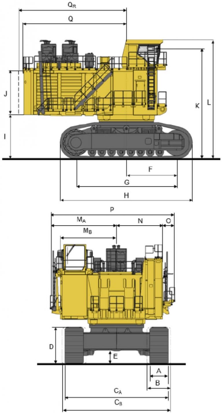 Komatsu PC8000-11 Mining Excavator Specs, Weight & Dimensions - CodeReady