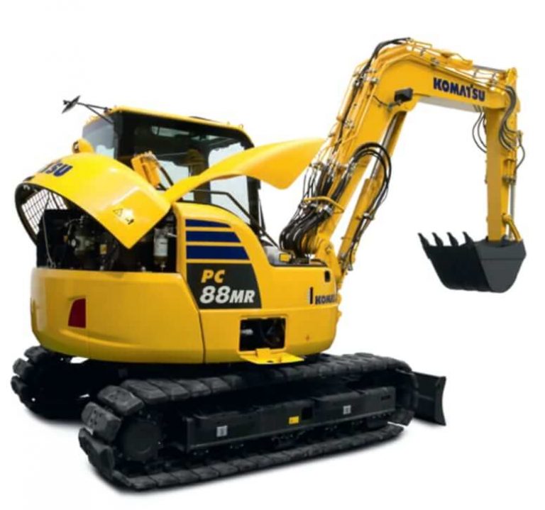 Komatsu PC88MR-10 Mini Excavator Specs, Horsepower, Weight & Dimensions ...