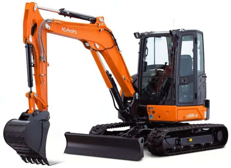 Kubota U55-5 Mini Excavator Specs, Weight & Dimensions - CodeReady