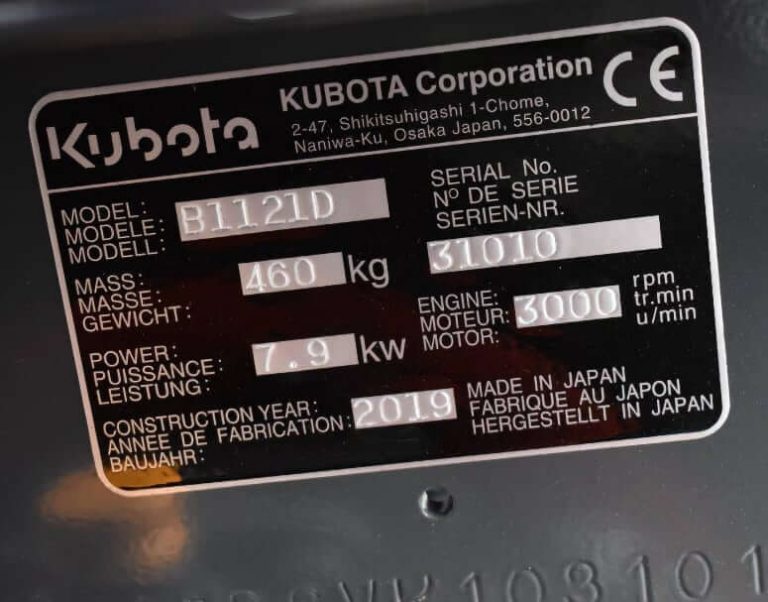 Kubota Tractor Serial Number Location: Where to Find a PIN? | CodeReady